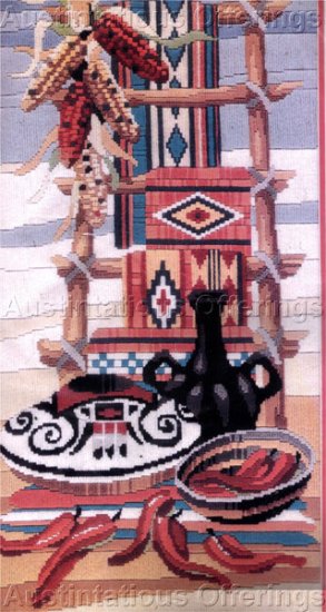 RARE REINARDY NATIVE AMERICAN LADDER OF RUGS LONGSTITCH NEEDLEPOINT KIT