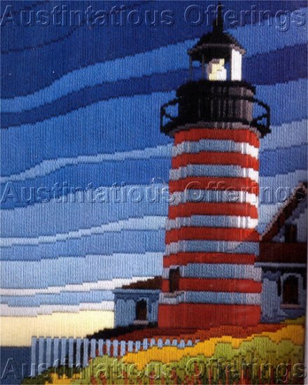 Reinardy Nautical Longstitch Needlepoint Kit Lighthouse at Twilight