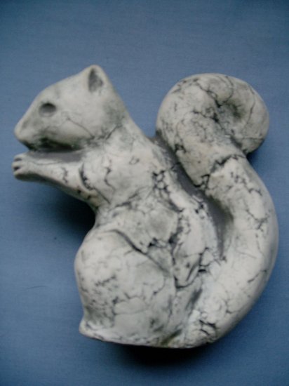 Artistic Stone Squirrel Figurine, Hand-made, One Of A Kind