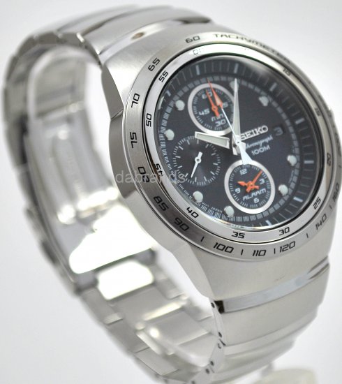 Seiko Sports Navy Blue Dial Chrono WR100m Watch SNAA83