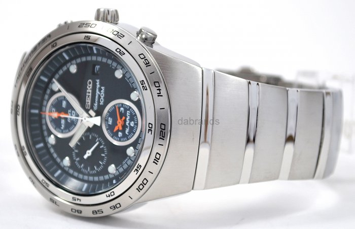 Seiko Sports Navy Blue Dial Chrono WR100m Watch SNAA83