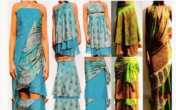 Kariza reversible convertible wrap skirt/dress