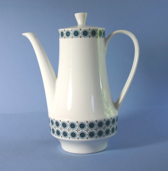 Winterling China Kirchenlamitz Bavaria Blue Pinwheels Small Coffee Pot