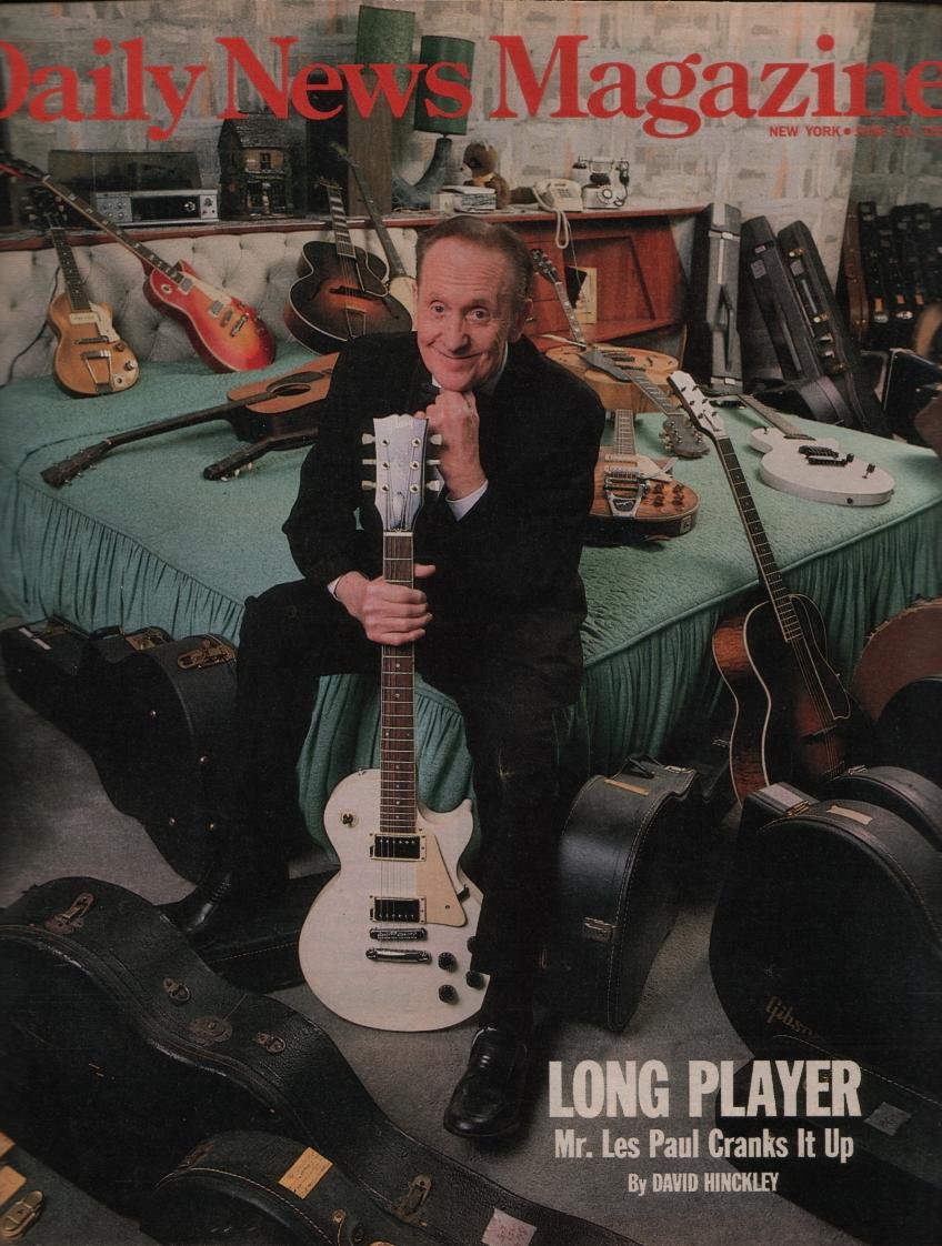 LES PAUL MUSICIAN/ INVENTOR NEW YORK DAILY NEWS MAGAZINE 6/10/90 RARE