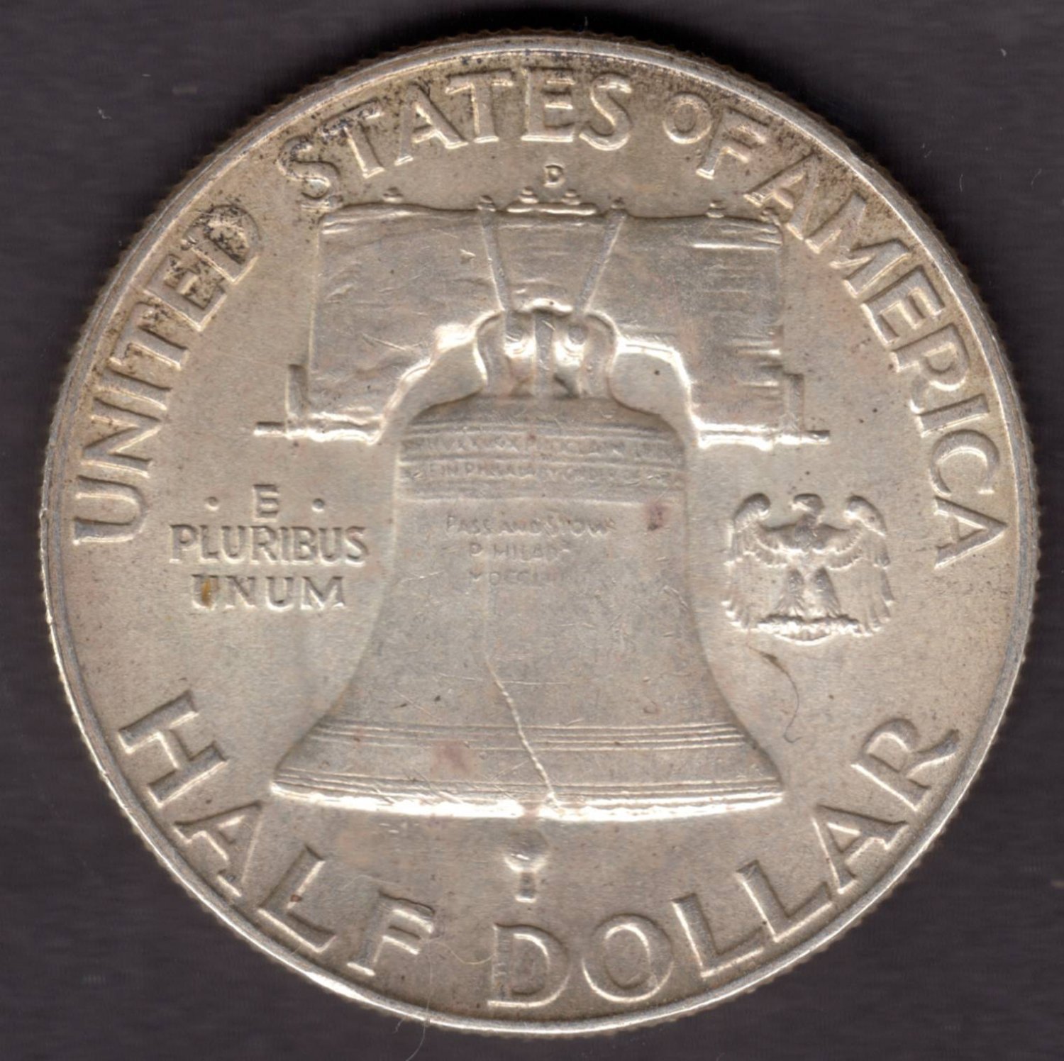 1949-D FRANKLIN SILVER HALF DOLLAR CIRCULATED CONDITION