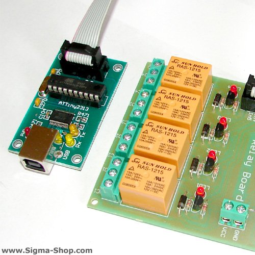 USB Eight Channel Relay Board - RS232 Serial controlled, PCB