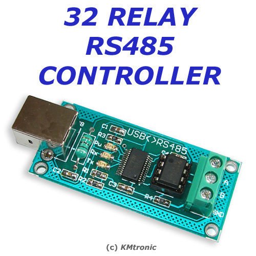USB > RS485 > 32 Channel Relay Board Controller