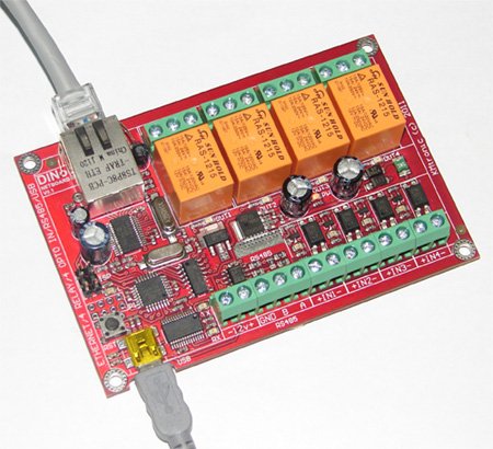WEB, Internet , Ethernet controlled relay board: Arduino compatible ...