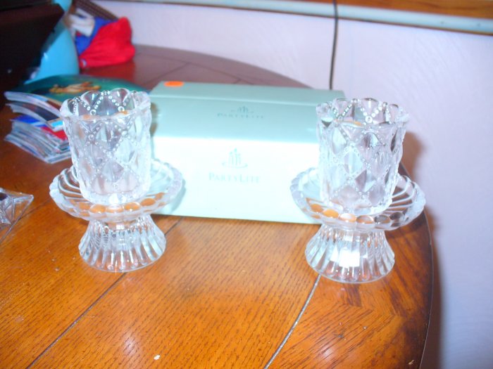 PartyLite Lot of Candle Holders/Vase