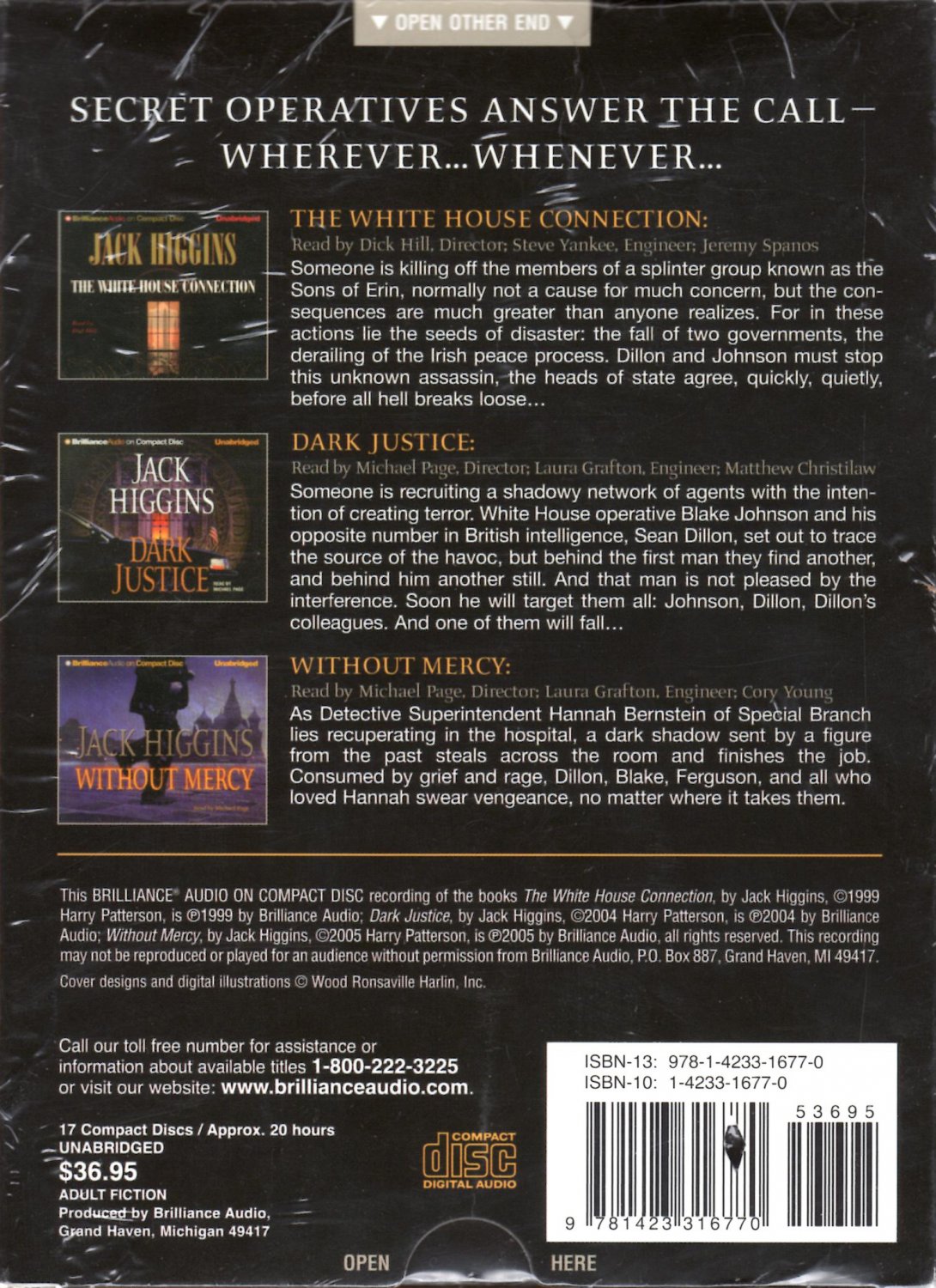 Jack Higgins Collection : The White House Connection, Dark Justice ...