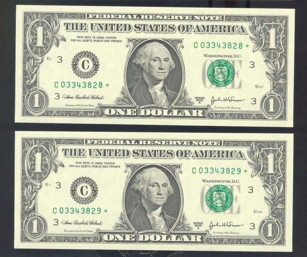 (2) 2003a " C " STAR notes consecutive numbers......