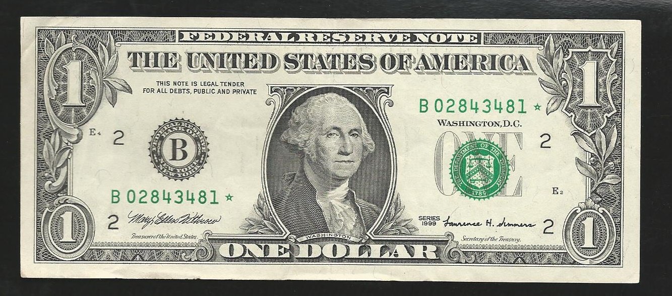 1999 " B " STAR note RUN 1 == B02843481*