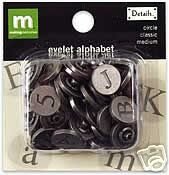 Making Memories eyelet alphabet classic