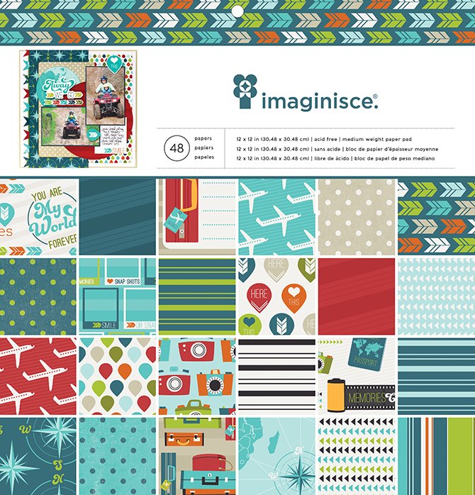 Imaginisce Paper Pad 12"X12" 48/Pkg Perfect Vacation