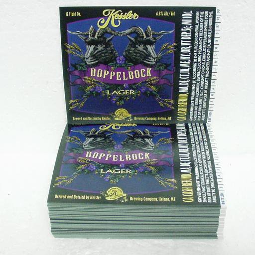 DOPPELBOCK LAGER BEER Bottle Labels - Kessler Brewing - Helena, MT - 1 ...