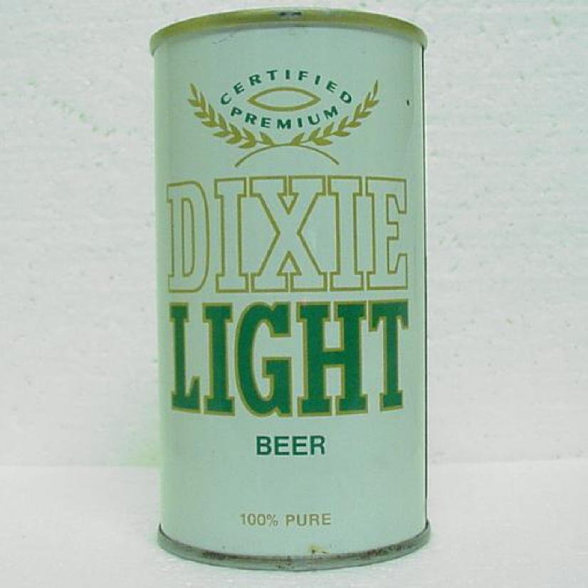 DIXIE LIGHT BEER Can - Dixie Brewing - New Orleans, LA - Straight Steel ...