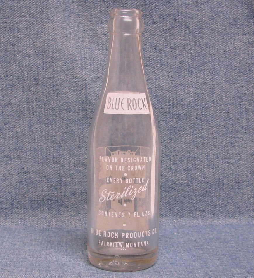 BLUE ROCK BEVERAGES Soda Bottle - Blue Rock Products Co. - Fairview, MT ...