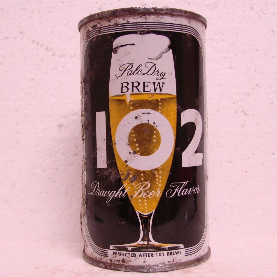 BREW 102 BEER Can - Maier Brewing Co. Los Angeles, CA - flat top - 12 oz.