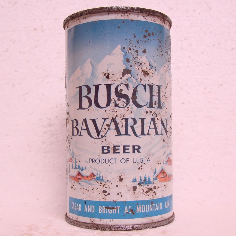 BUSCH BAVARIAN BEER Can - Anheuser Busch Inc. - St. Louis, MO - flat ...