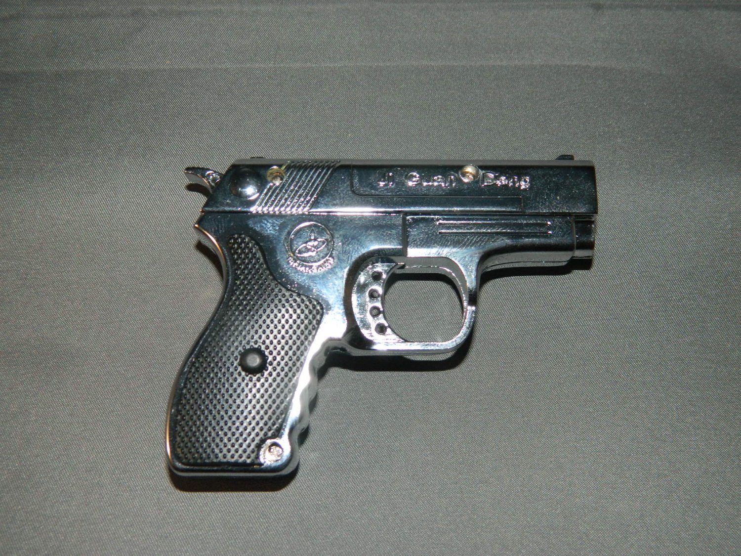 Chrome Gun Pistol Shaped Jet Torch Lighter With Red Laser USA Stocked