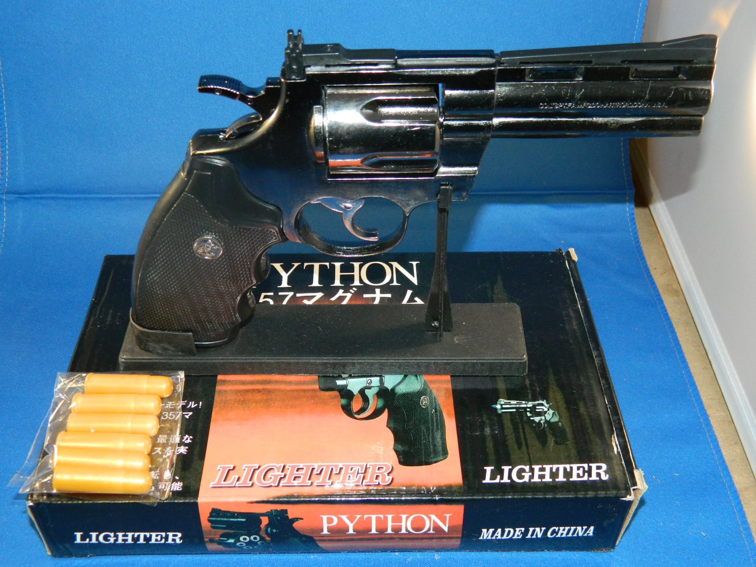 Python 357 Gun Revolver Jet Torch Lighter