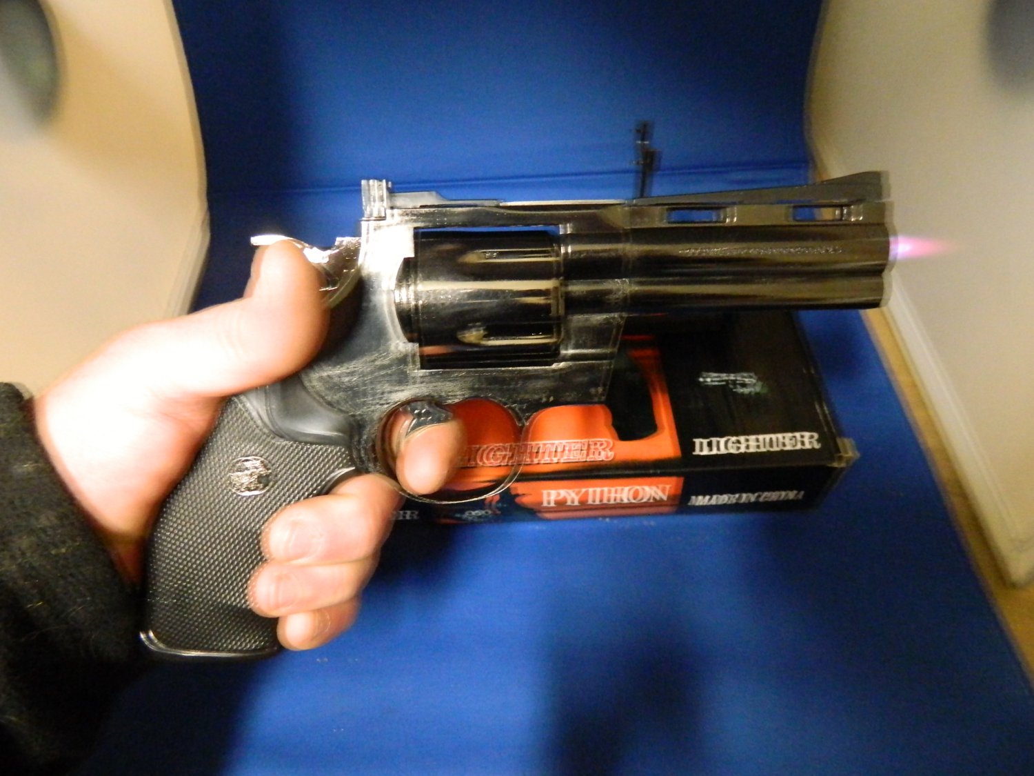 Python 357 Gun Revolver Jet Torch Lighter