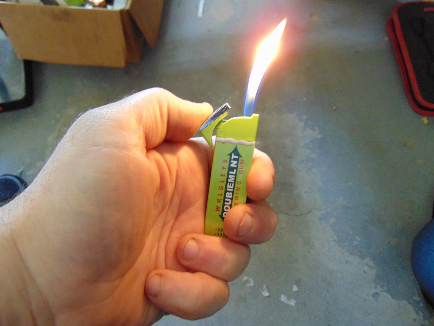 Green Doublemint Chewing Gum Shaped Butane Lighter USA Stocked and Shipped