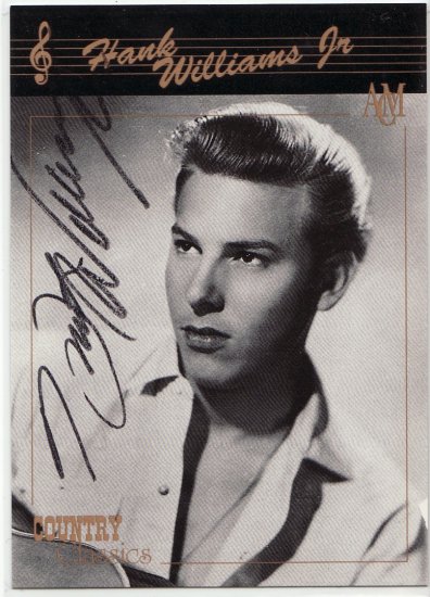 Autographed Hank Williams Jr. Trading Card