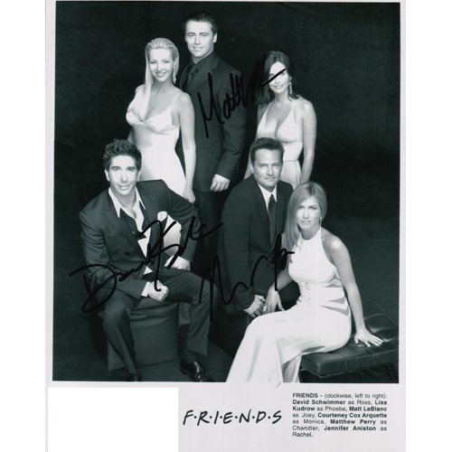 Friends Signed 8x10 Photo 3 Signatures Coa