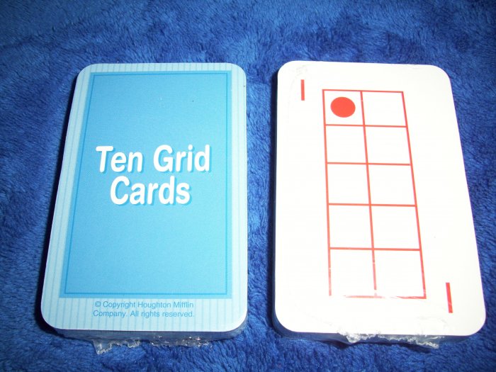 Set of 10 grid playing cards