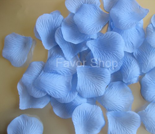 500 Light Blue Silk Rose Petals Wedding Flower Favors, Brand New