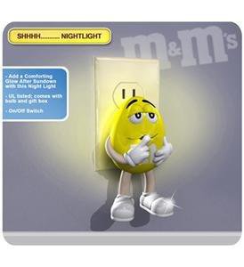 Brands Unlimited M&M Yellow "SHHH" night light