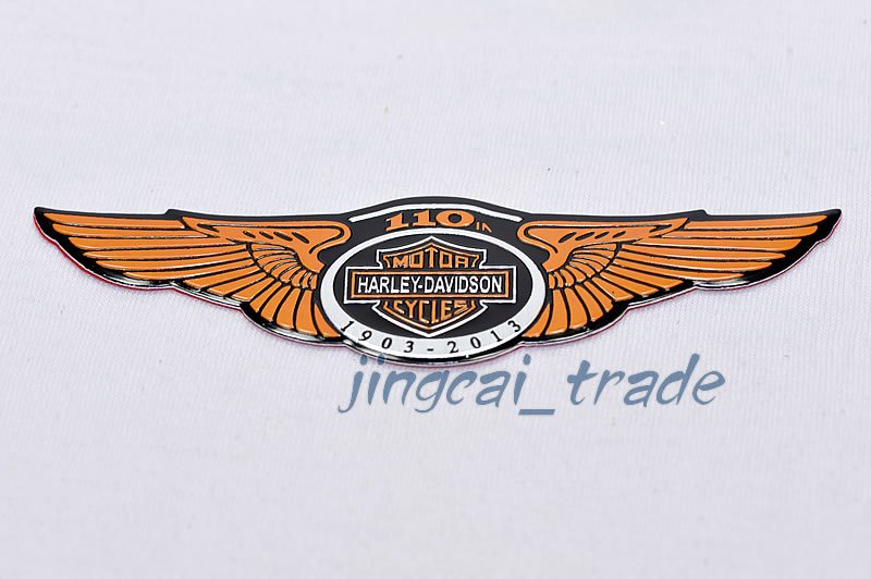 Harley Davidson 110 Anniversary Motorcycle Aluminium Emblem Badge ...