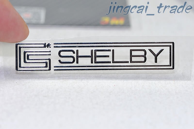 Pair (2 pcs) Polished Chrome SHELBY Logo Car Auto Emblem Sticker Decal