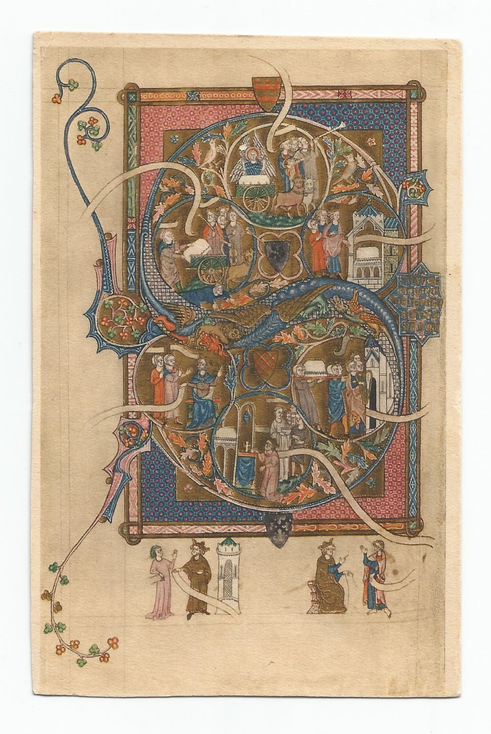 Tickhill Psalter Spencer Collection New York Public Library Postcard