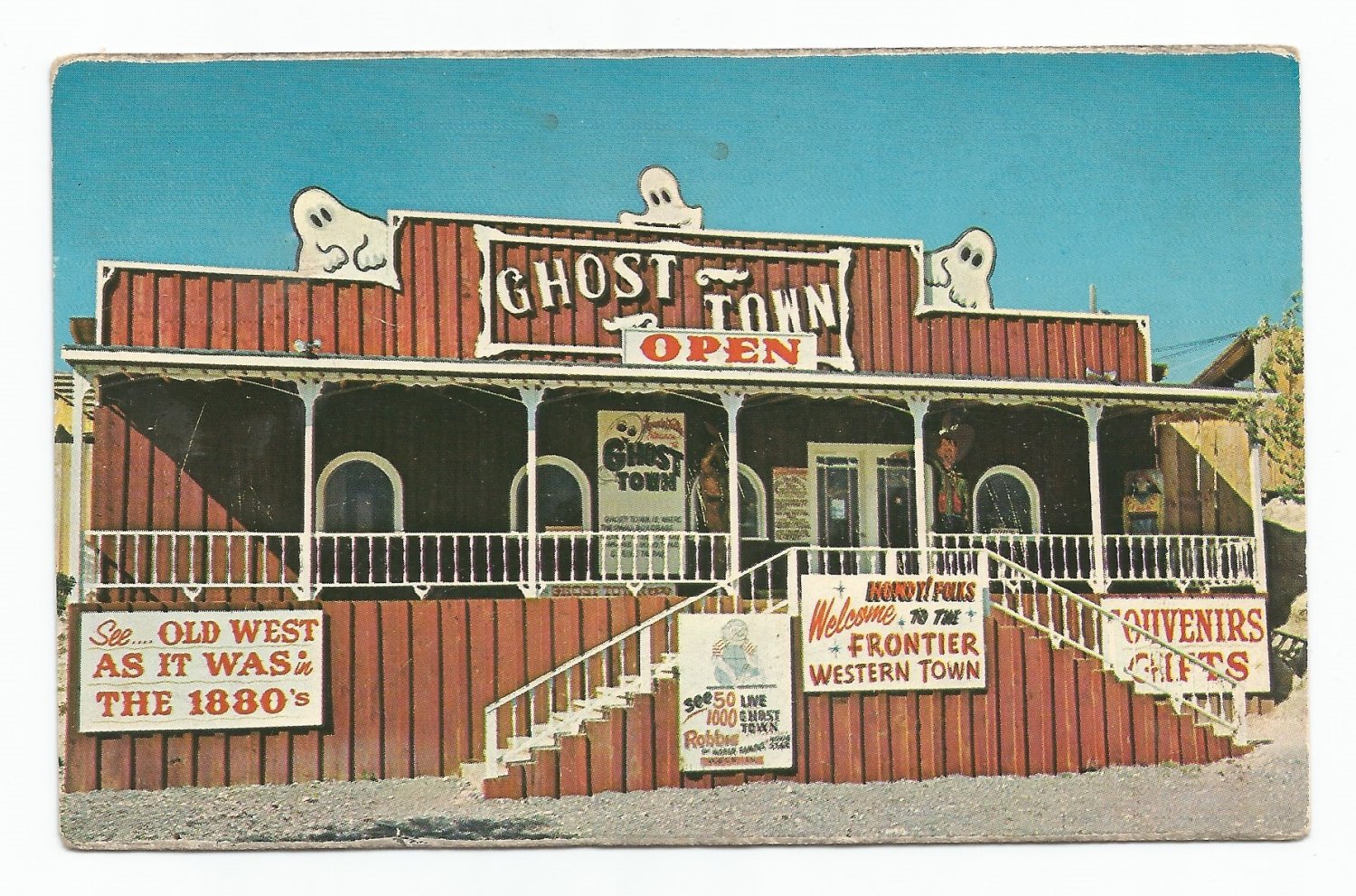 Frontier Ghost Town Bliss Idaho Postcard