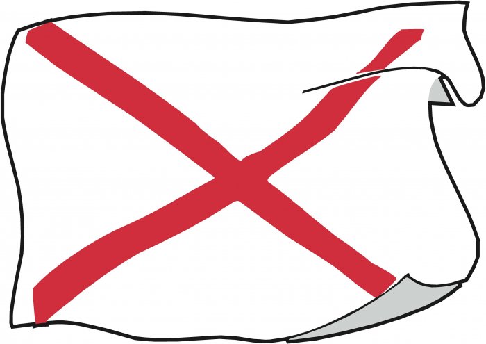 Alabama State Flag Wall Decal