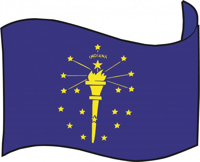 Indiana State Flag Wall Decal