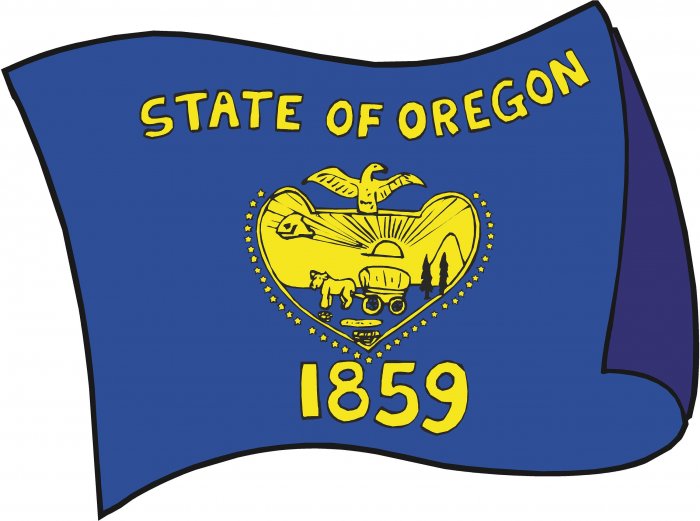 Oregon State Flag Wall Decal