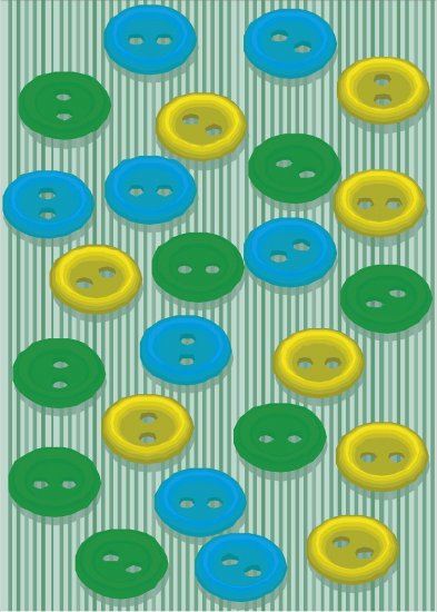 Buttons Pattern Wall Decal