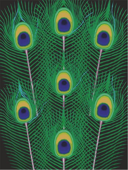 Peacock Pattern Wall Decal