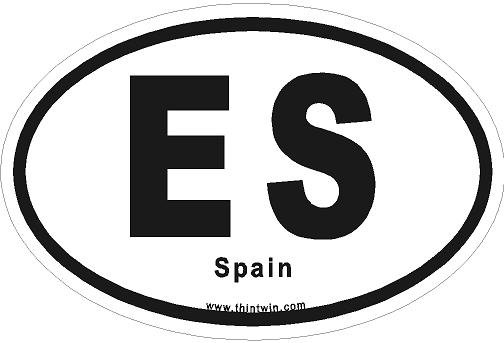 Spain Oval Car Sticker