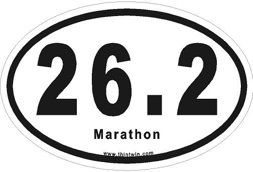 Marathon Oval Car Sticker