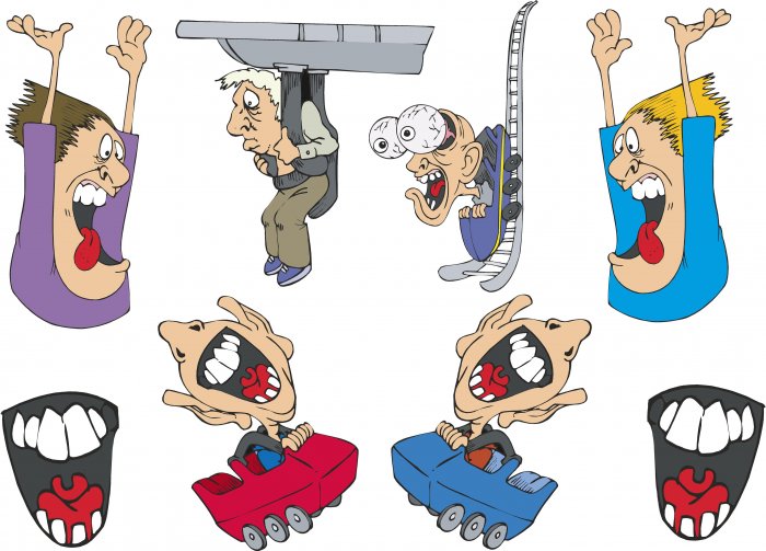 Roller Coaster Cartoon Wall Decal Assortment Packs