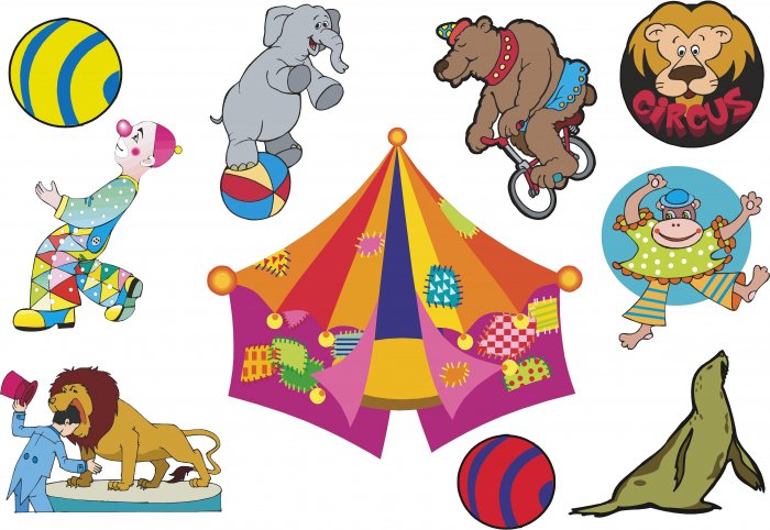 Circus Wall Decal Assortment Packs