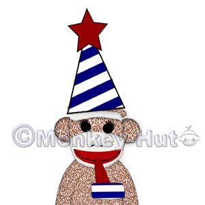 SOCK MONKEY clip art party set v4 (realistic) - PERSONAL USE