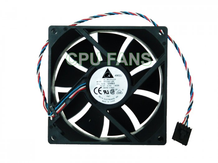 Dell Optiplex 320 Fan CPU Case Cooling Fan WC236 PD812 92x32mm 5-pin/4-wire