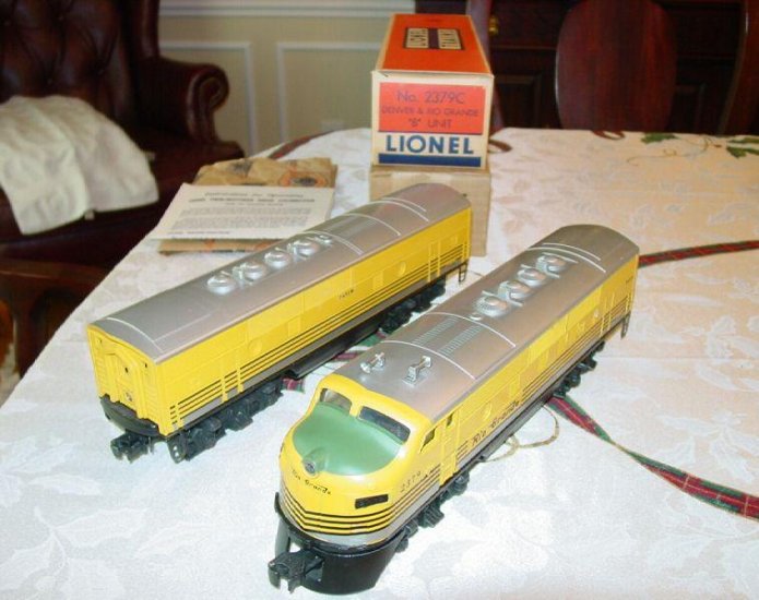 Lionel 2379 Rio Grande AB F-3 MINT/UNRUN