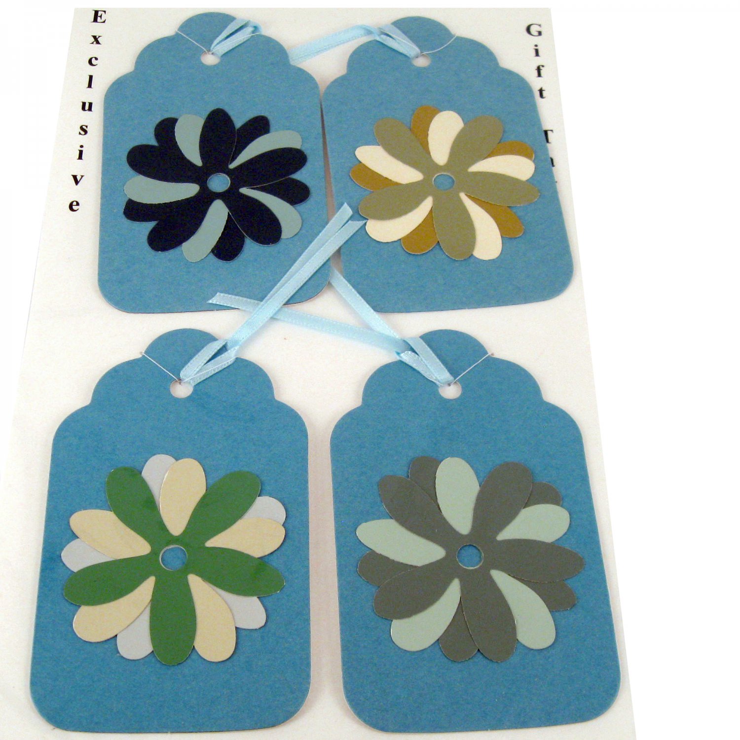 Blue Flower Variety Gift Tag Set