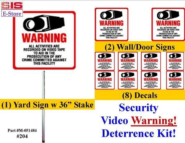 Commercial Grade CCTV Security Surveillance Video Warning! Deterrence ...